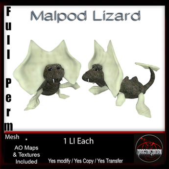 Second Life Marketplace - Full Perm Malpod Lizard